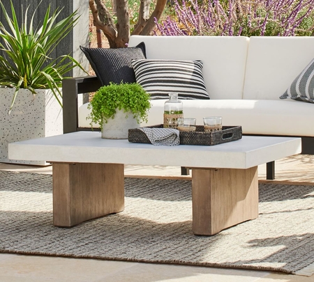 Pottery barn concrete coffee table store